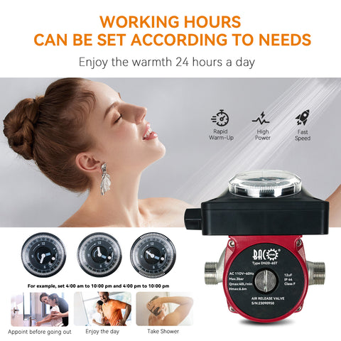 Auto Start/Close Water Circulation Pump With Timer – BACOENG