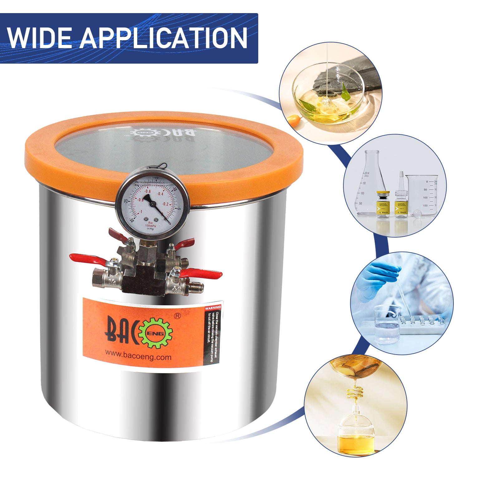 Glass Lid Vacuum Chamber with Pump – BACOENG