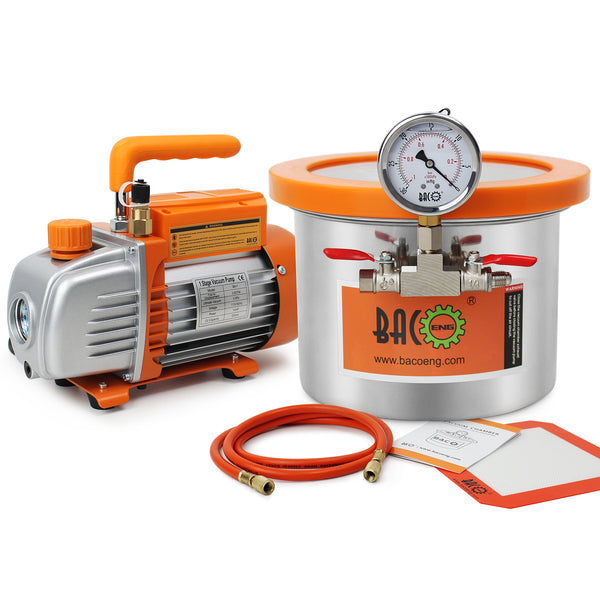 Glass Lid Vacuum Chamber with Pump – BACOENG